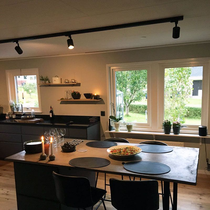 Spotlights på 1m skena - 3 snygga & trendiga LED spotlights - Vit