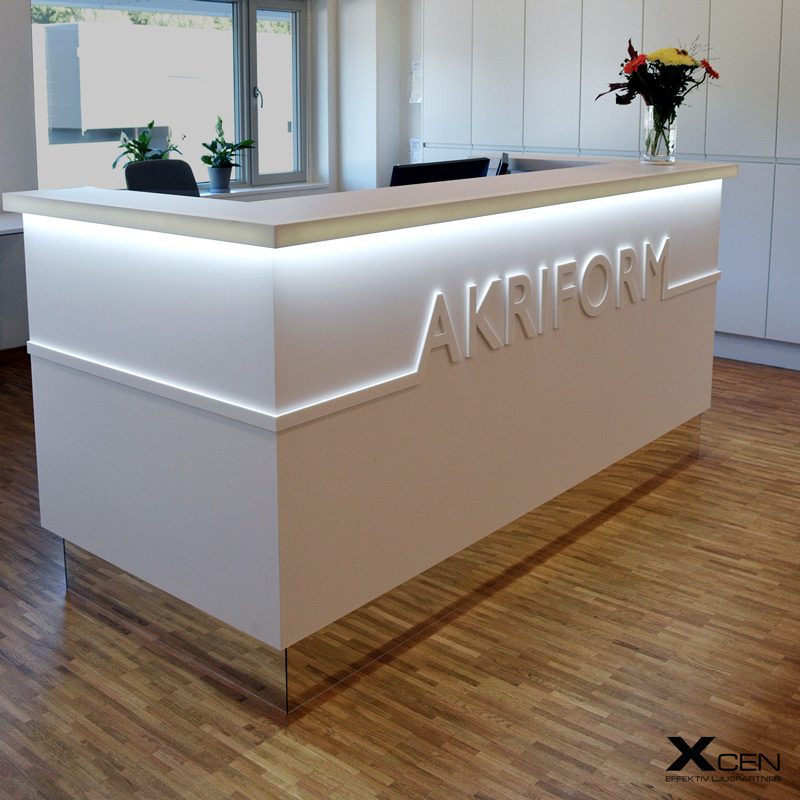 Belysning för receptionsdisk