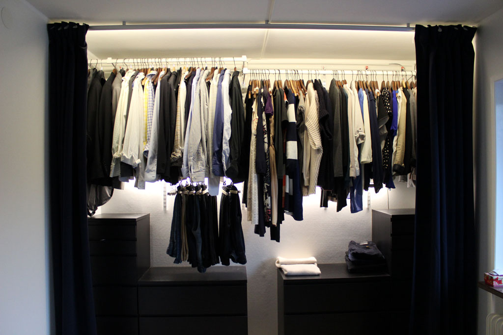 LED strip och ledlister i garderob